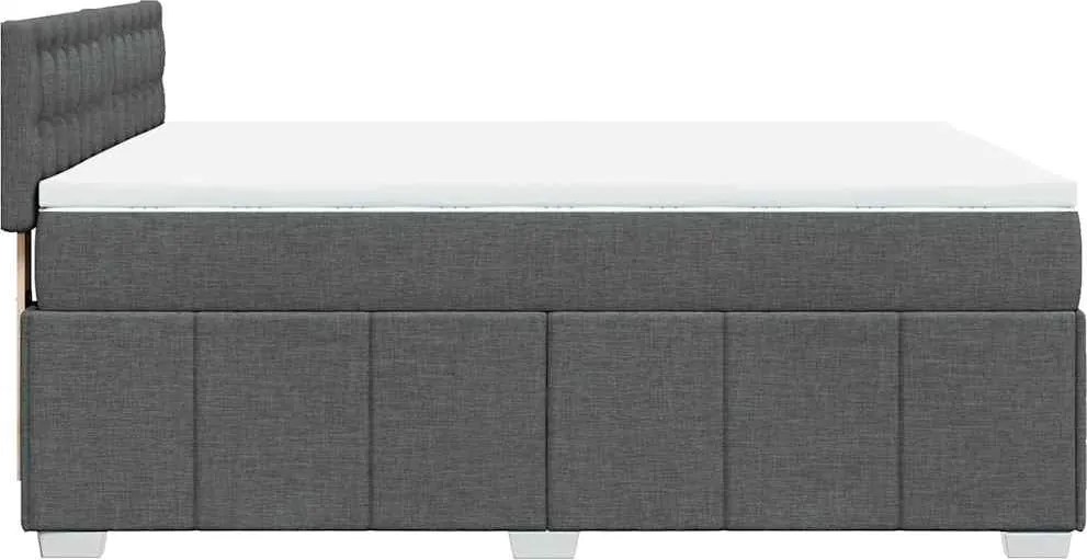 Box spring postel s matrací tmavě šedý 140 x 190 cm textil 3287078