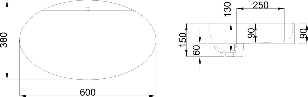 Invena Elara, umyvadlo na desku 600x380x165 mm, bílá lesklá, INV-CE-03-W60-Y Leták: https://cloud.invena.pl/s/nnXaZKg3crBrRkz/download?path=%2FPliki%20do%20strony%20www%2FCE-03-W60-Y/Inne/CE-03-W60-Y-ulotka-ENG…
