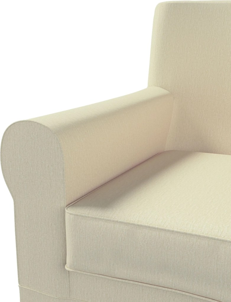 Potah na křeslo IKEA Ektorp Jennylund barva krémová látka lesklé, pletený vzor
