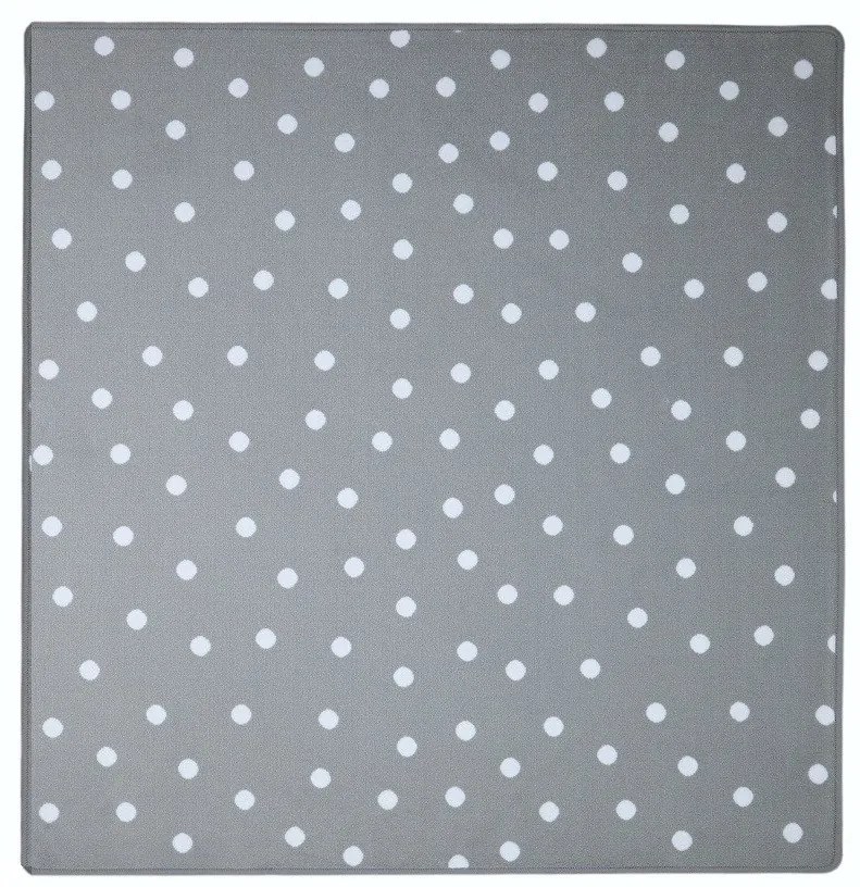 Vopi koberce Kusový dětský koberec Puntík šedý čtverec - 60x60 cm