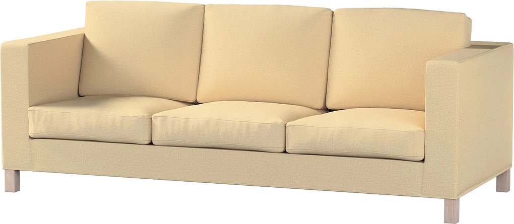 Potah na pohovku IKEA Karlanda 3-místná nerozkládací, krátký barva béžová látka lesklé, pletený vzor