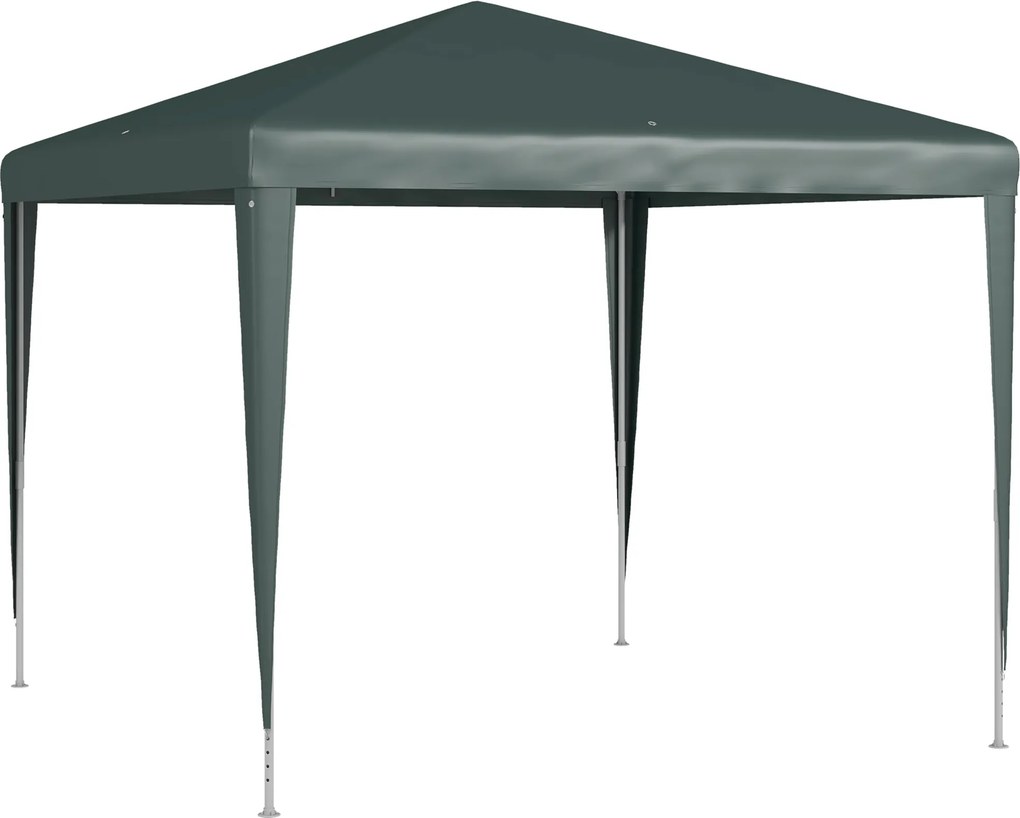 Outsunny Altán 2.7x2.7m Obdélníkový Voděodolný Stabilní Zimní Altán Party Stan Zahradní Altán Marquee pro Kempování Zahrada, Tmavě zelená
