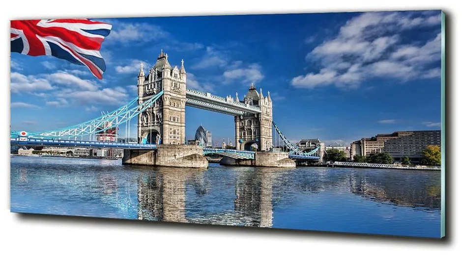 Wallmuralia Foto obraz skleněný horizontální Tower bridge Londýn 125x50 cm