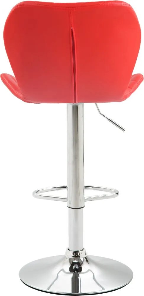 Bhm germany Barová židle Cork, syntetická kůže, chrom / červená