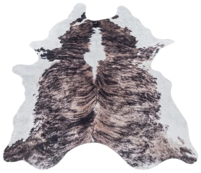 Ayyildiz, Kusový koberec Etosha 4113 brown (tvar kožešiny), 150x200 tvar kožešiny, hnědá, chodba / předsíň