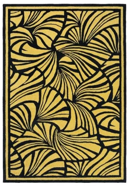 Vlněný kusový koberec Japanese Fans Gold 39305 Brink & Campman 120 x 180