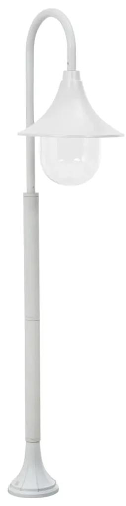 Zahradní sloupová lampa E27 120 cm hliník bílá