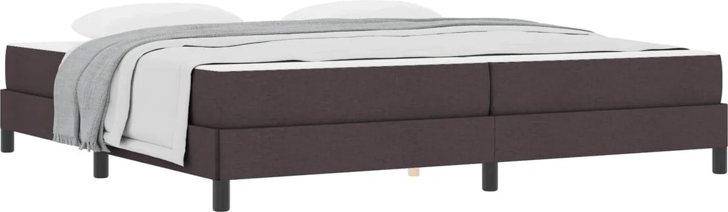 Postel s boxspringem Tmavě hnědá 200 x 200 cm textil 3398517