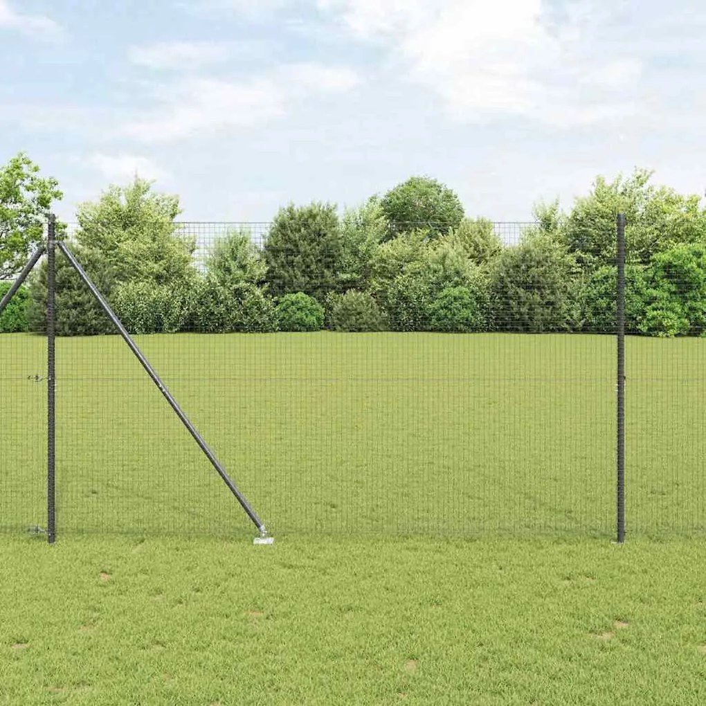 Svařované drátěné ploty s hroty 25 x 1,5 m Ocel potažená PVC 3352213