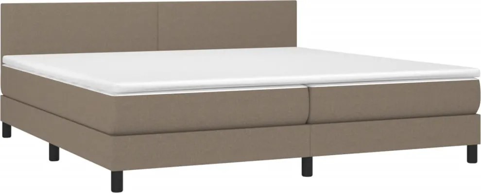 Box spring postel s matrací taupe 200x200 cm textil 3139925