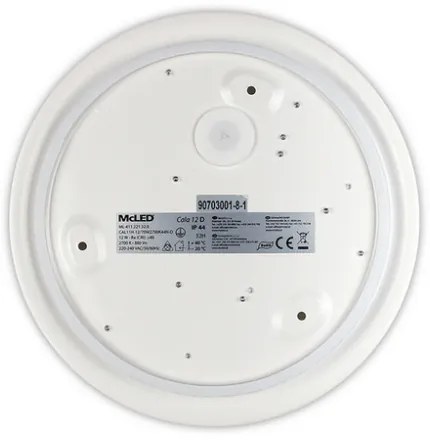 LED svítidlo McLED Cala 12D 12W IP44 2700K teplá bílá, s pohybovým čidlem ML-411.221.32.0
