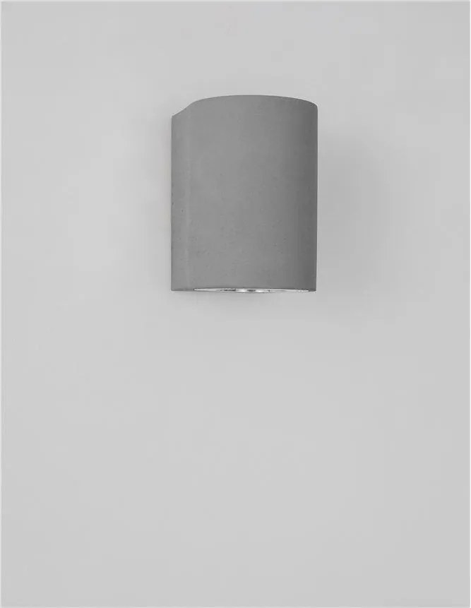NV 9790532 Venkovní nástěnné svítidlo LIDO šedý beton skleněný difuzor GU10 1x7W IP65 100-240V bez žárovky světlo dolů - NOVA LUCE