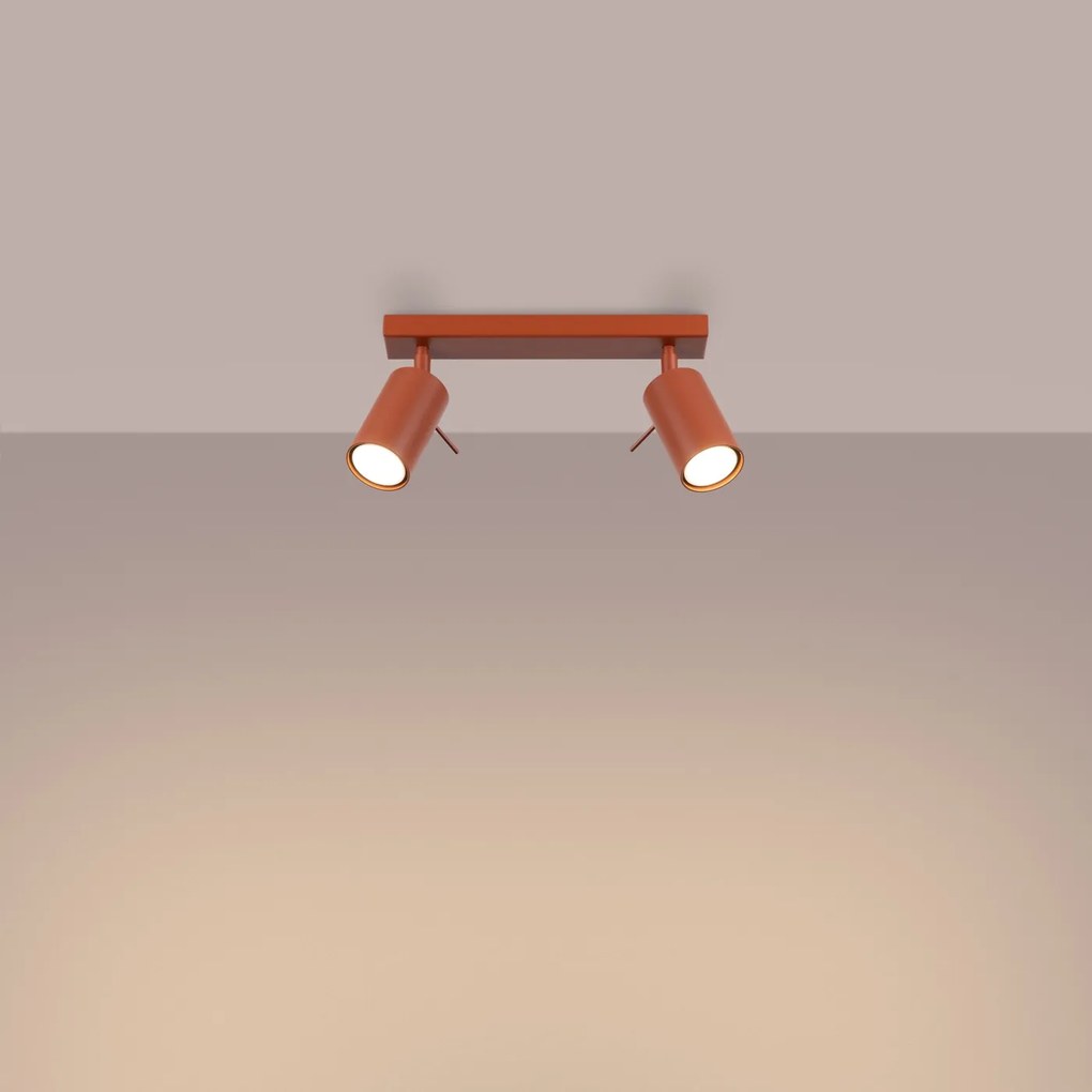 Sollux Lighting Stropní svítidlo RING 2 červená ochra