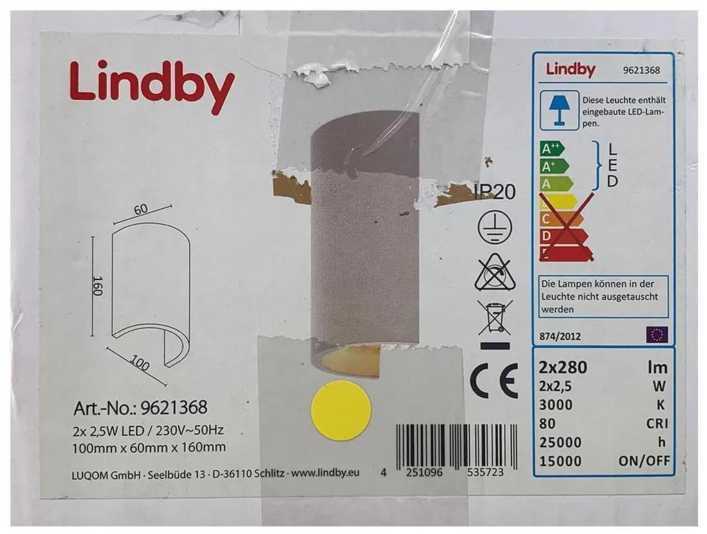 Lindby | Lindby - LED Nástěnné svítidlo JENKE 2xLED/2,5W/230V | LW1487