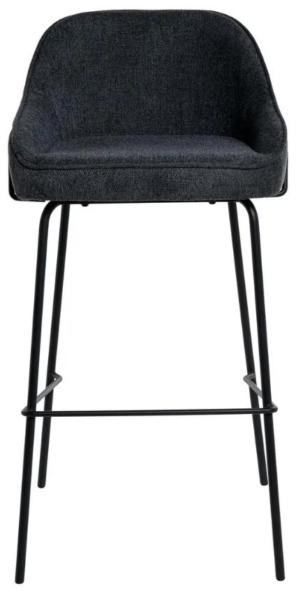 Tmavě šedá čalouněná barová židle Somcasa Louis 76,5 cm