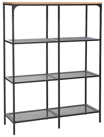 Kovový regál LEX A 100x36x136 cm černý
