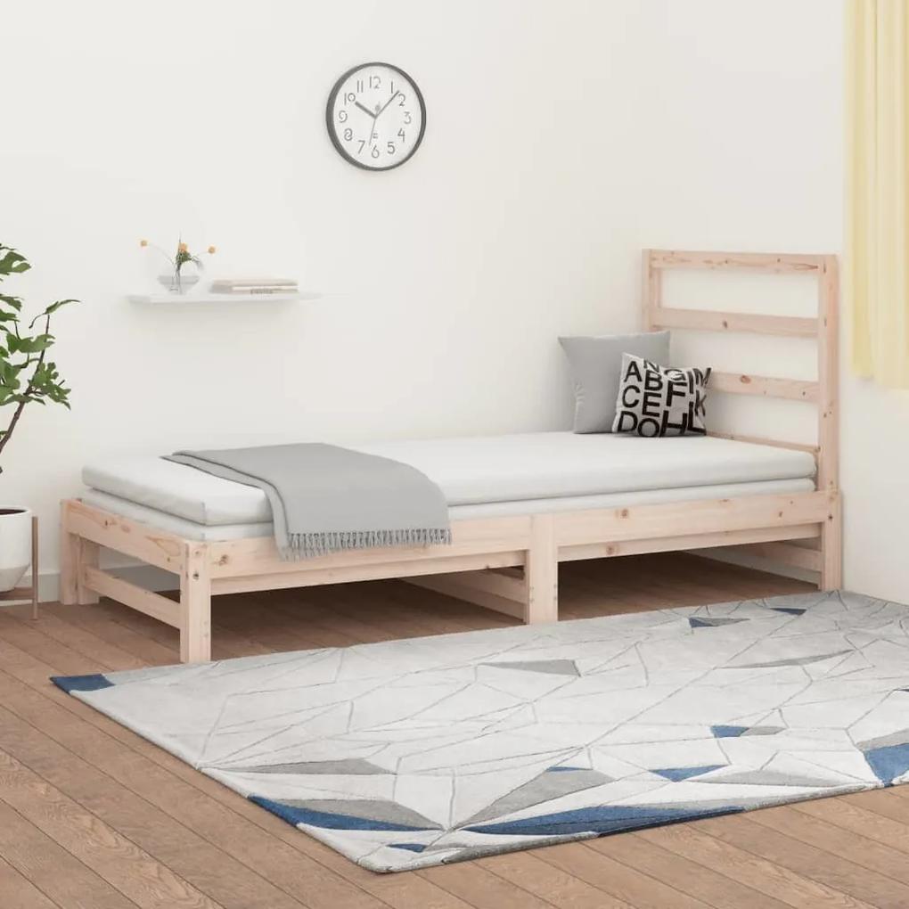 vidaXL Výsuvná postel 2x (90 x 190) cm masivní borovice [3108314] Barva: Přírodní