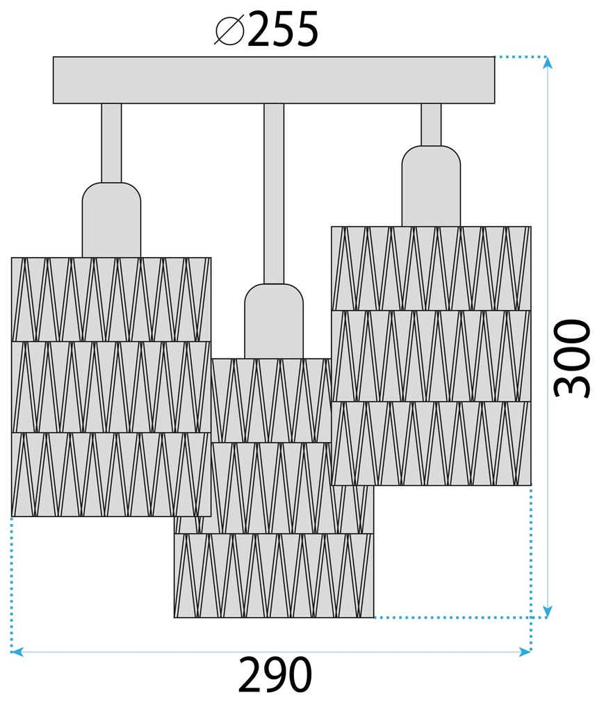 Toolight Stropní osvětlení BOHO 3 APP1624-3C
