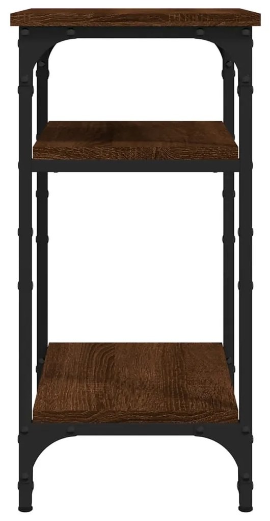 Odkládací stolek hnědý dub 35 x 30 x 60 cm kompozitní dřevo - Default Title