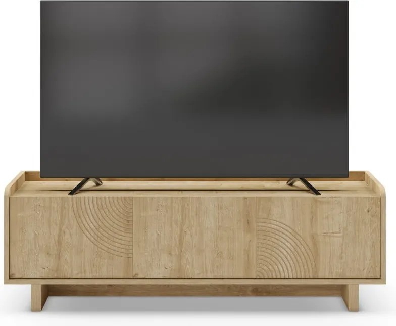 TV stolek v dekoru dubu v přírodní barvě 140x45x40 cm Daira – Marckeric