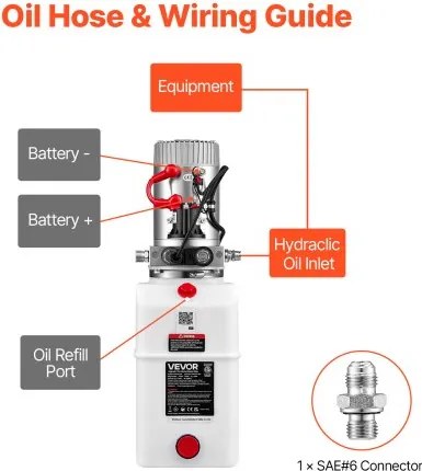 Hydraulické čerpadlo 7 l, Maximální přetlak 22 MPa VEVOR