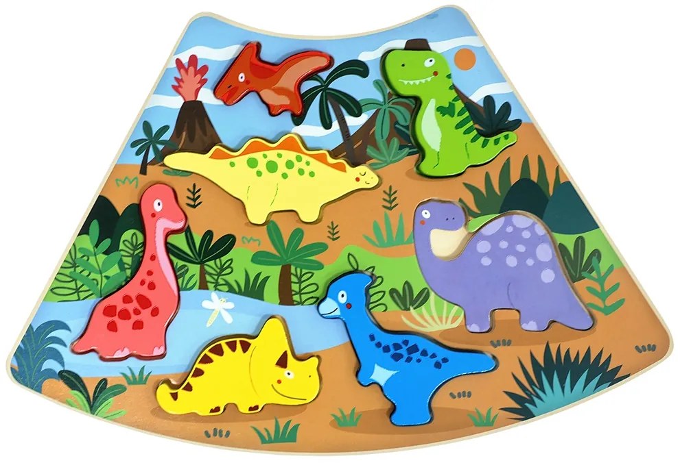 2Kids Toys Dřevěné puzzle Dinosauři propojitelné
