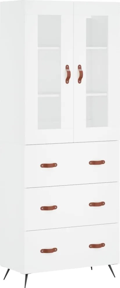 Skříň highboard bílá 69,5 x 34 x 180 cm kompozitní dřevo 3198377