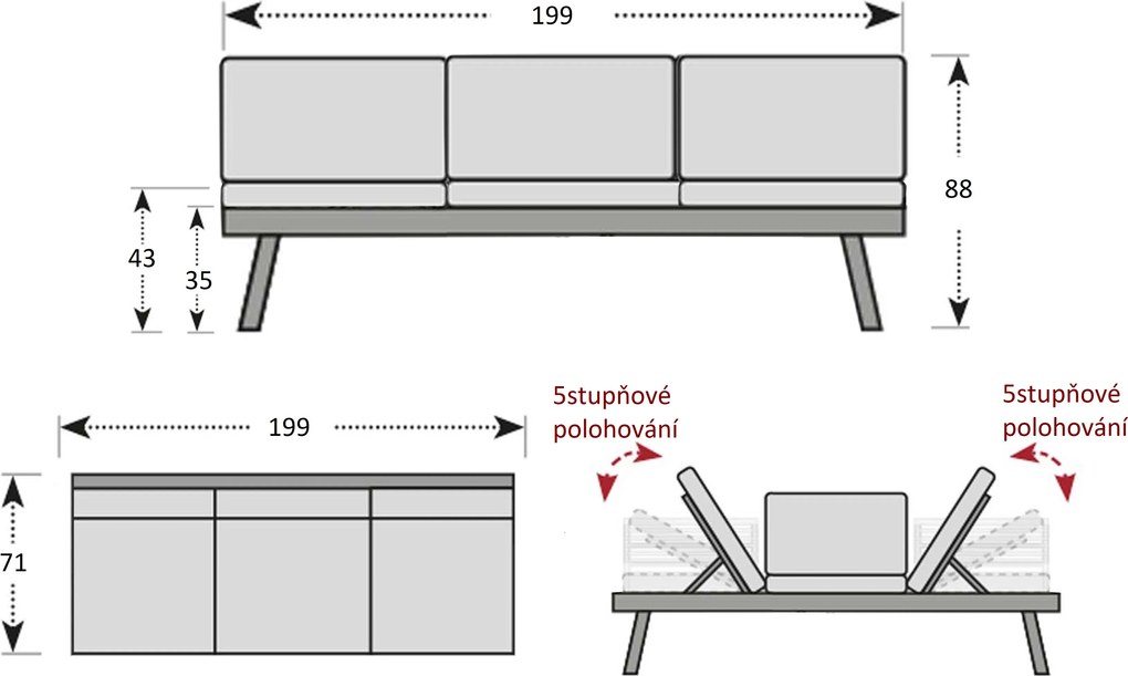 Doppler HAPPY zahradní lavice