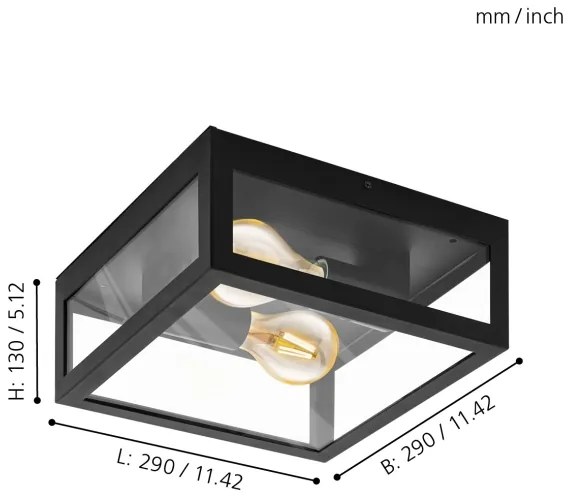 Eglo 94832 - Venkovní svítidlo ALAMONTE 1 2x60W IP44