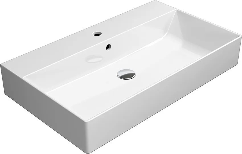 GSI GSI, KUBE X keramické umyvadlo 80x47 cm, bílá ExtraGlaze, 9422111
