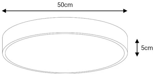 LED Stropní svítidlo LED/50W/230V 4000K pr. 50 cm bílá
