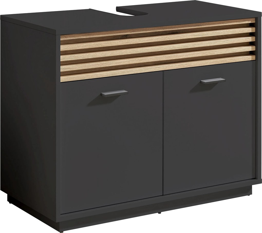 XXXLutz SKŘÍŇKA POD UMYVADLO, antracitová, antracitová, 80/64/40 cm home24 - Online Only koupelnové skříňky - 001279035305