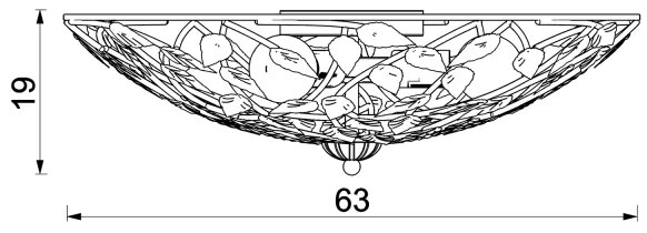 Stropní svítidlo ARION 3xE27/15W/230V mosaz
