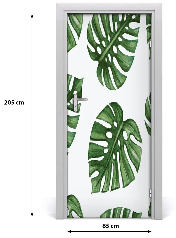 Samolepící fototapeta na dveře Monstera 85x205 cm