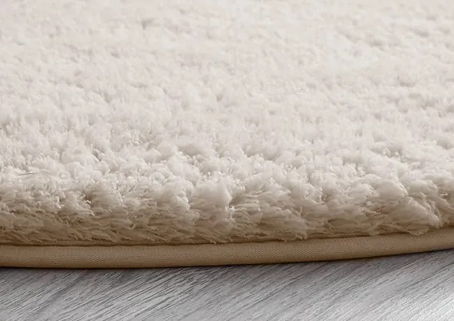 Protiskluzový koberec ALPACA béžový kruh - Zlevněný kus - drobné poškození