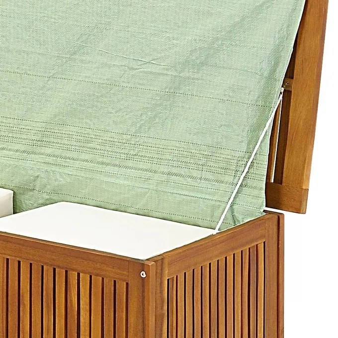 Zahradní úložný box s vnitřní plachtou, akátové dřevo, 115 x 50 x 59 cm 101835