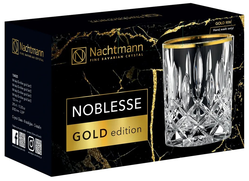 Sklenice Nachtmann Noblesse Gold Rum a Whisky 295 ml, 2 ks 104025