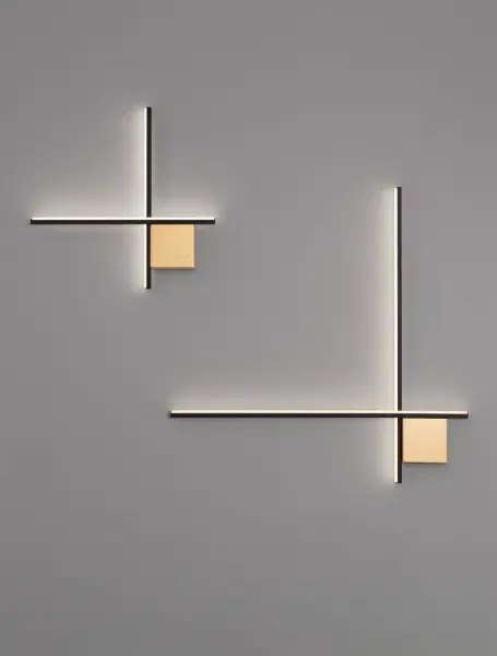 Designové nástěnné svítidlo Cross 50 zlatá