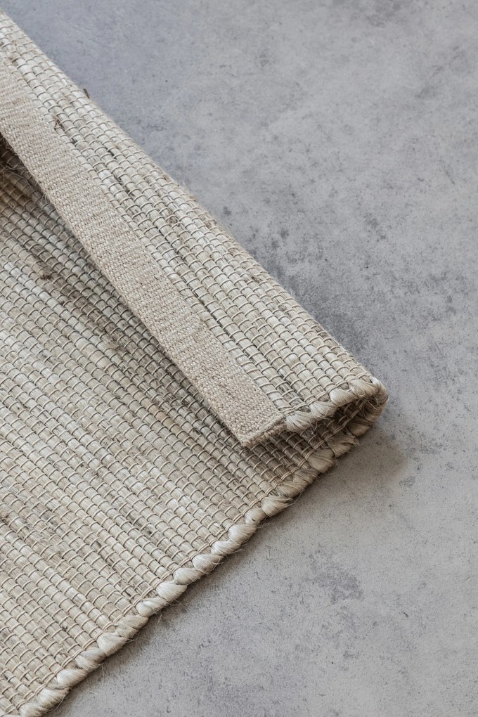 Hanse Home, Kusový koberec Handloom 105960 Dhaka Ivory White, 60x90, bílá, chodba / předsíň