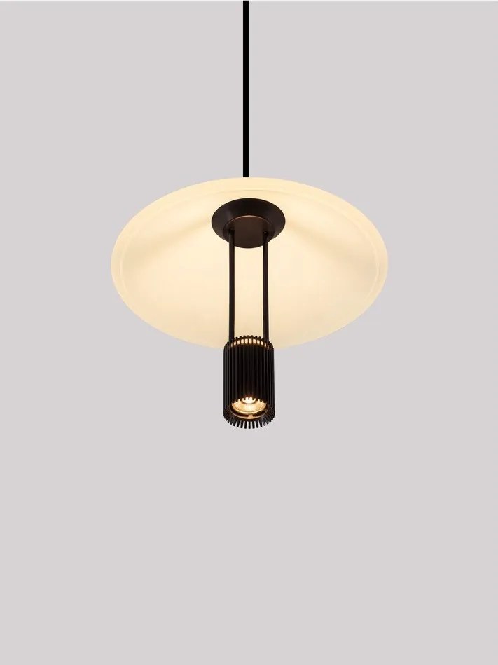 Matně černé hliníkové LED závěsné svítidlo se stínidlem z akrylového skla ø 22 cm Anafi – Nova Luce