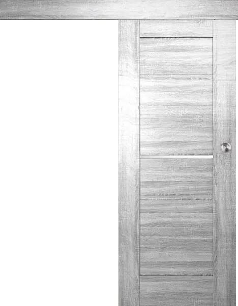 posuvné interiérové dveře na stěnu vasco doors IBIZA model 2 Průchozí rozměr: 70 x 197 cm, Orientace dveří: Levé dveře, Dekor: Ořech muškátový