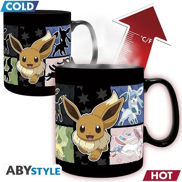 Hrnek Pokémon - Eevee 460 ml (měnící se motiv)