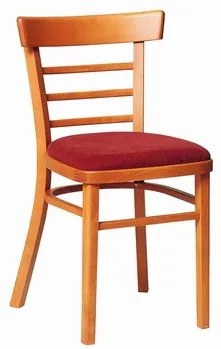 TON alternativ Dřevěná židle 313 292 s čalouněným sedákem 313292