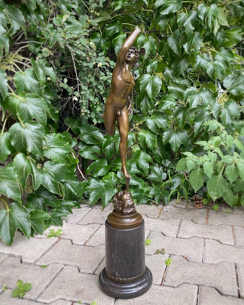 Bronzová soška socha Hermés