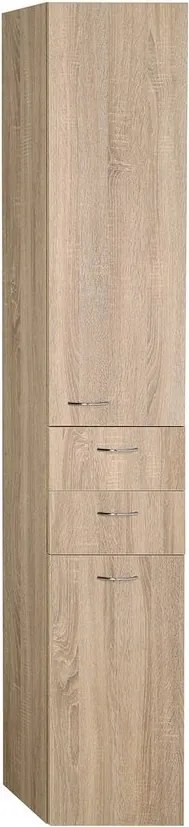 Aqualine Aqualine, ZOJA/KERAMIA FRESH skříňka vysoká s košem 35x184x29cm, levá, dub platin, 51232