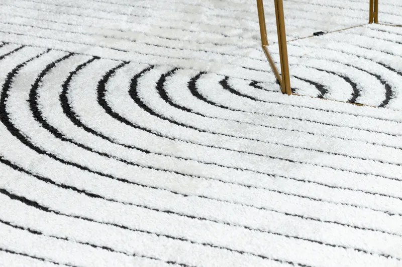 Dywany Łuszczów, Kusový koberec Mode 8587 geometric cream/black, 240x330, béžová, chodba / předsíň