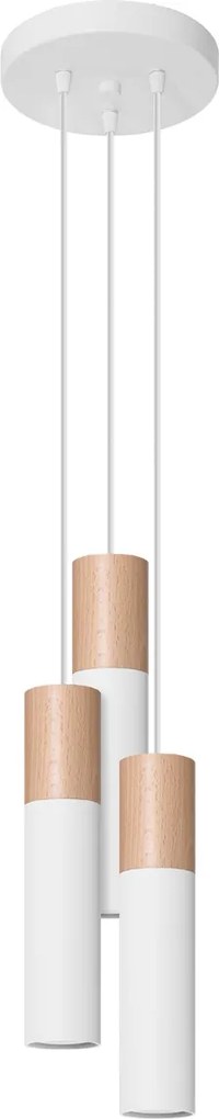 Sollux Lighting Závěsné svítidlo PABLO 3P bílé