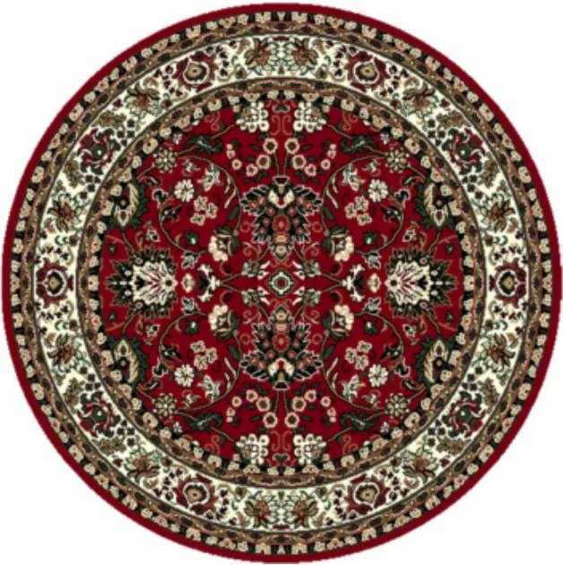 Alfa Carpets  Kusový koberec TEHERAN T-117 red kruh - 190x190 (průměr) kruh cm