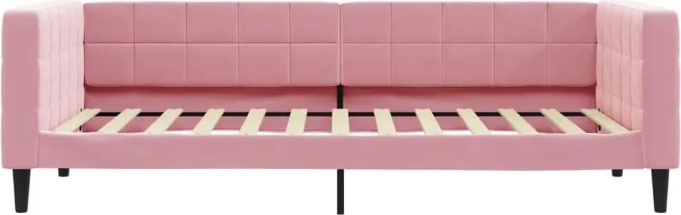 Válenda s přistýlkou růžová 90 x 200 cm samet 3196694