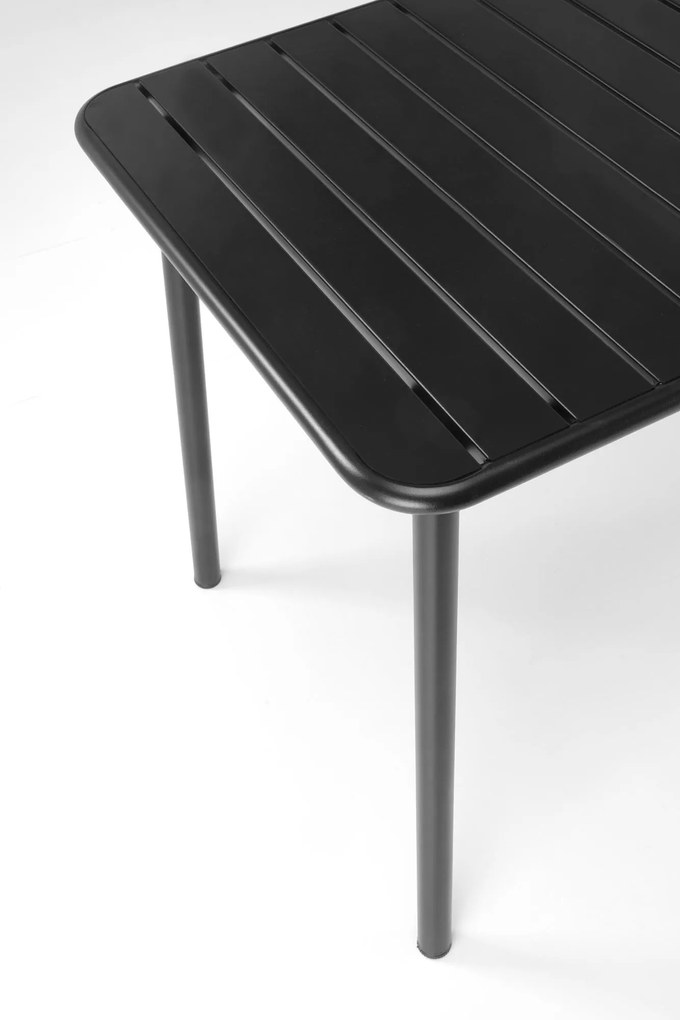 Kovový zahradní stůl Bosco 140 cm černý